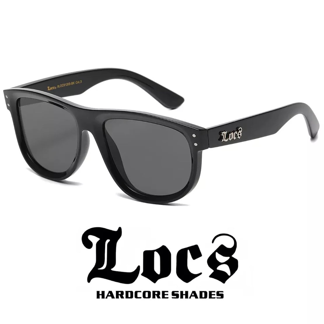 Locs Oversize Glasses Men Dark Lens Biker Large Black OG Sunglasses ...