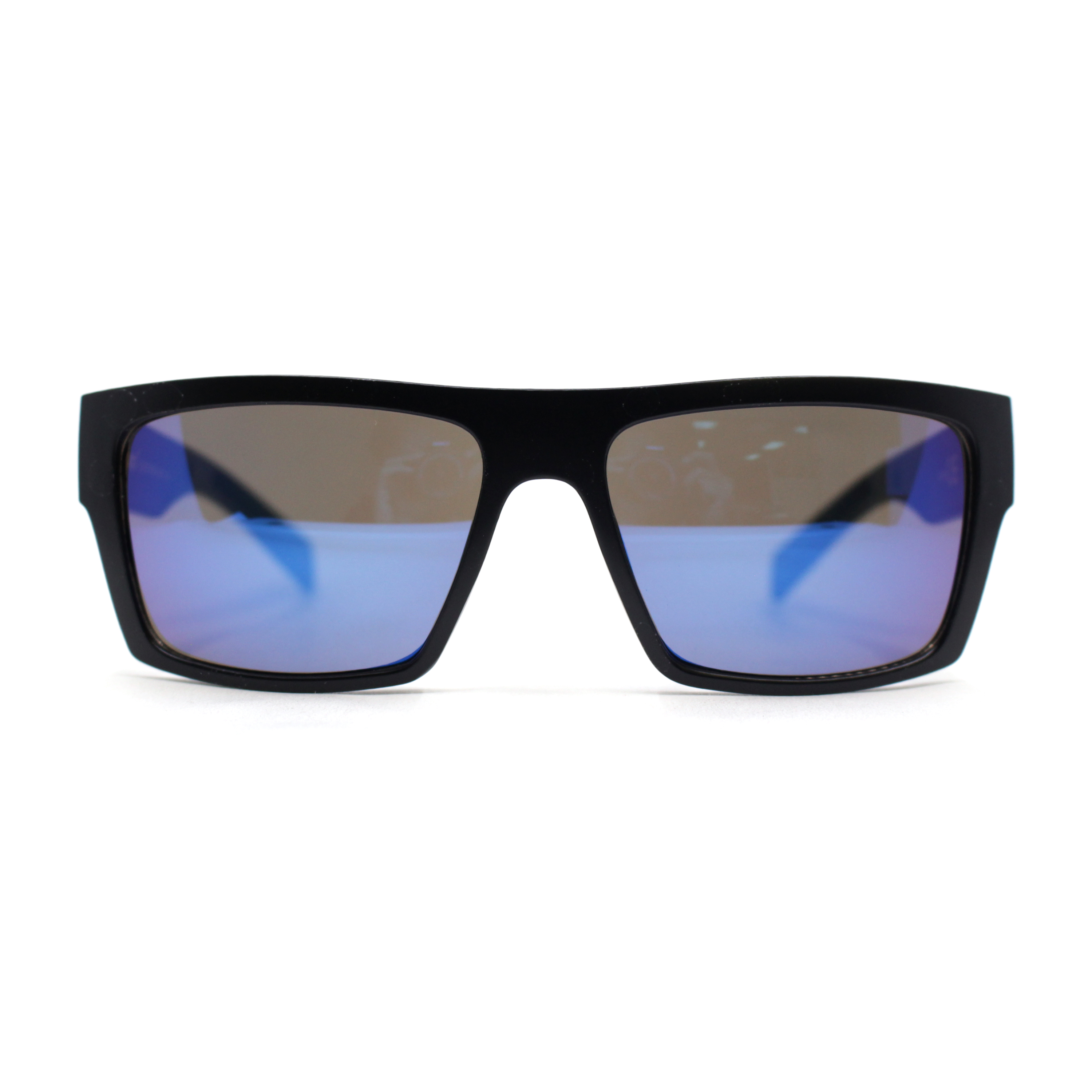 Locs Patriotic USA Flag Print Arm Flat Top Manly Sunglasses Matte Black ...