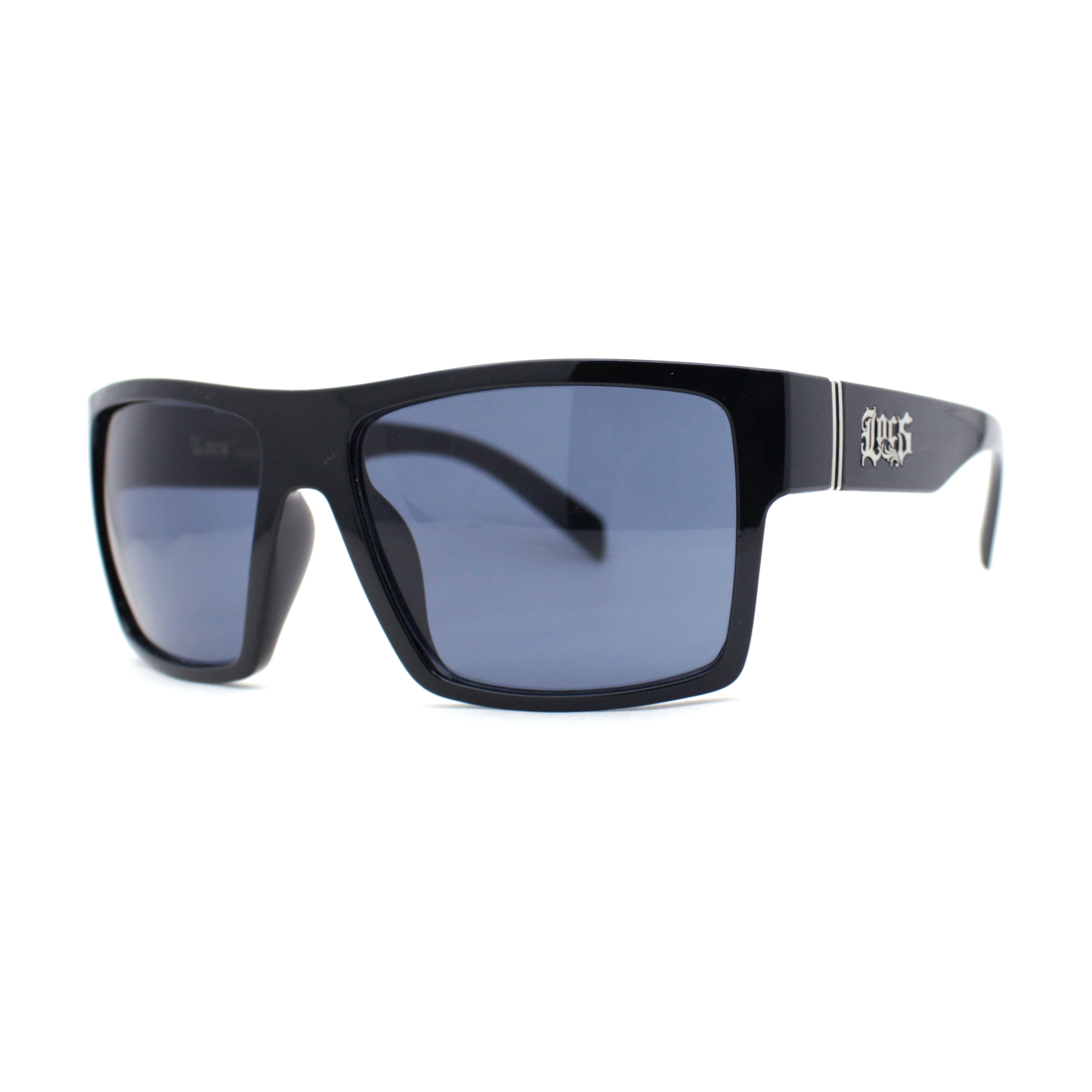 Locs XL Oversize Sport Horn Rim All Black Mad Dog Hardcore Sunglasses ...