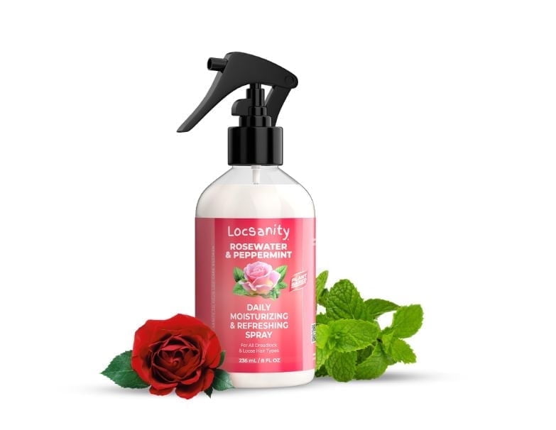 Locsanity Rosewater Peppermint Moisturizer Spray: Deep Hydrating and ...