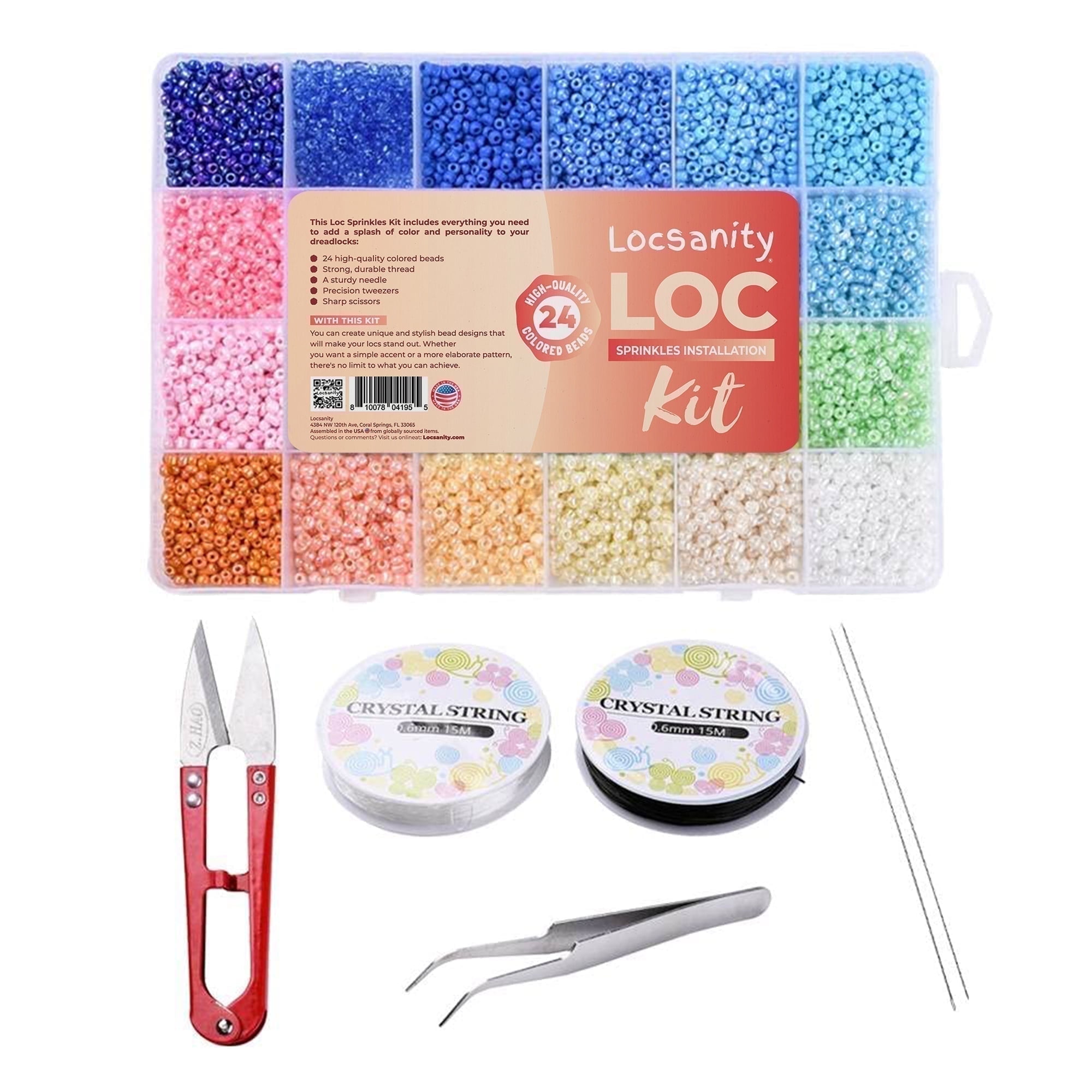 Locsanity Loc Sprinkles Installation Kit – Hair Charms & Decorative ...