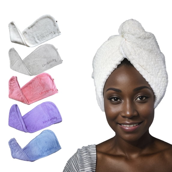Locsanity 5-Pack Hair Towel Wraps – Ultra-Absorbent Microfiber Towels ...