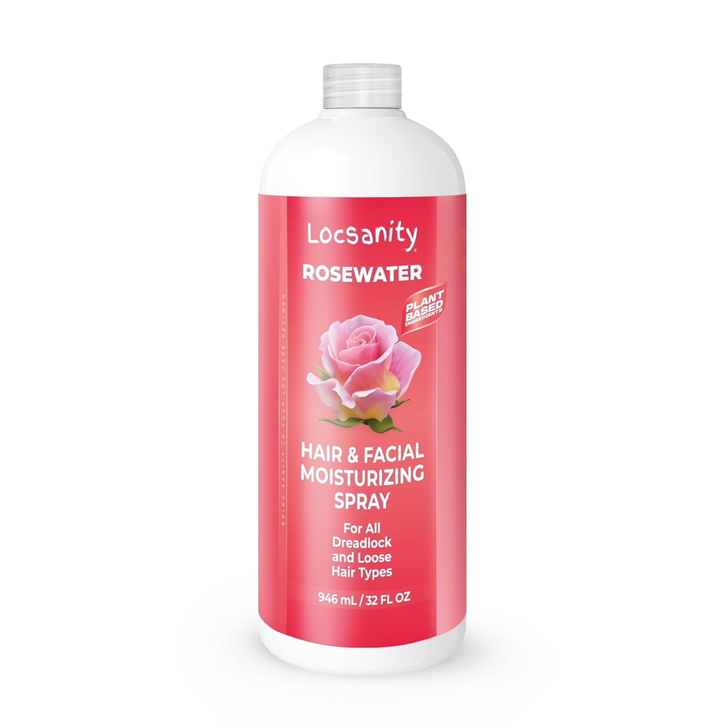 Locsanity Pure Rosewater Hair and Facial Spray – Jumbo Size Hydrating ...