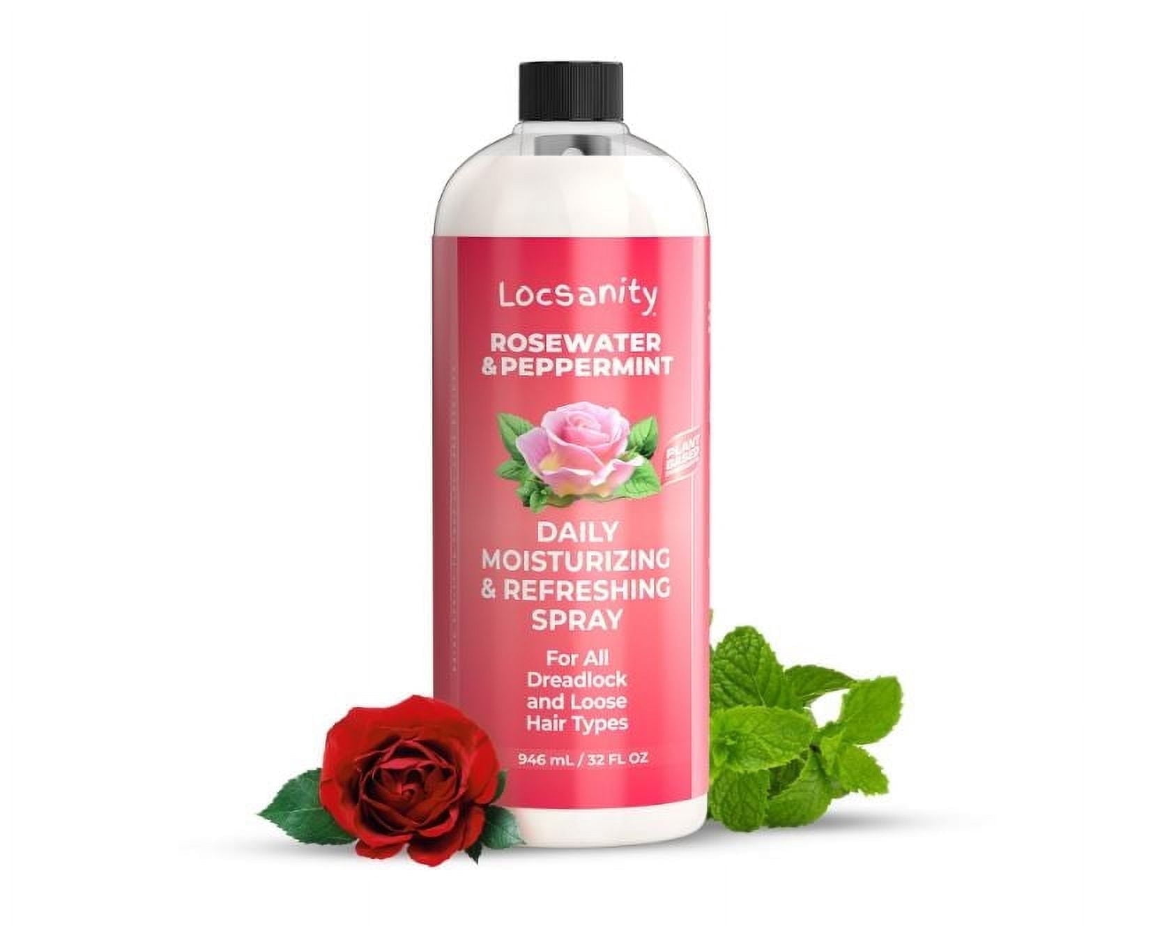Locsanity Pure Rosewater Hair and Facial Spray – Jumbo Size Hydrating ...