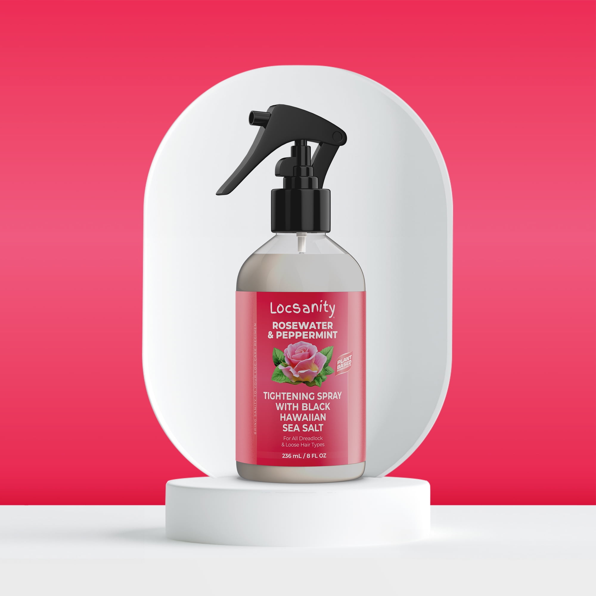 Locsanity Rosewater Peppermint Moisturizing Spray Mist with Black ...