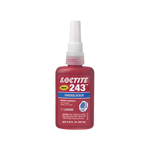 Loctite 1329505 Blue 243 Medium Strength Threadlocker, 360 Degree F ...