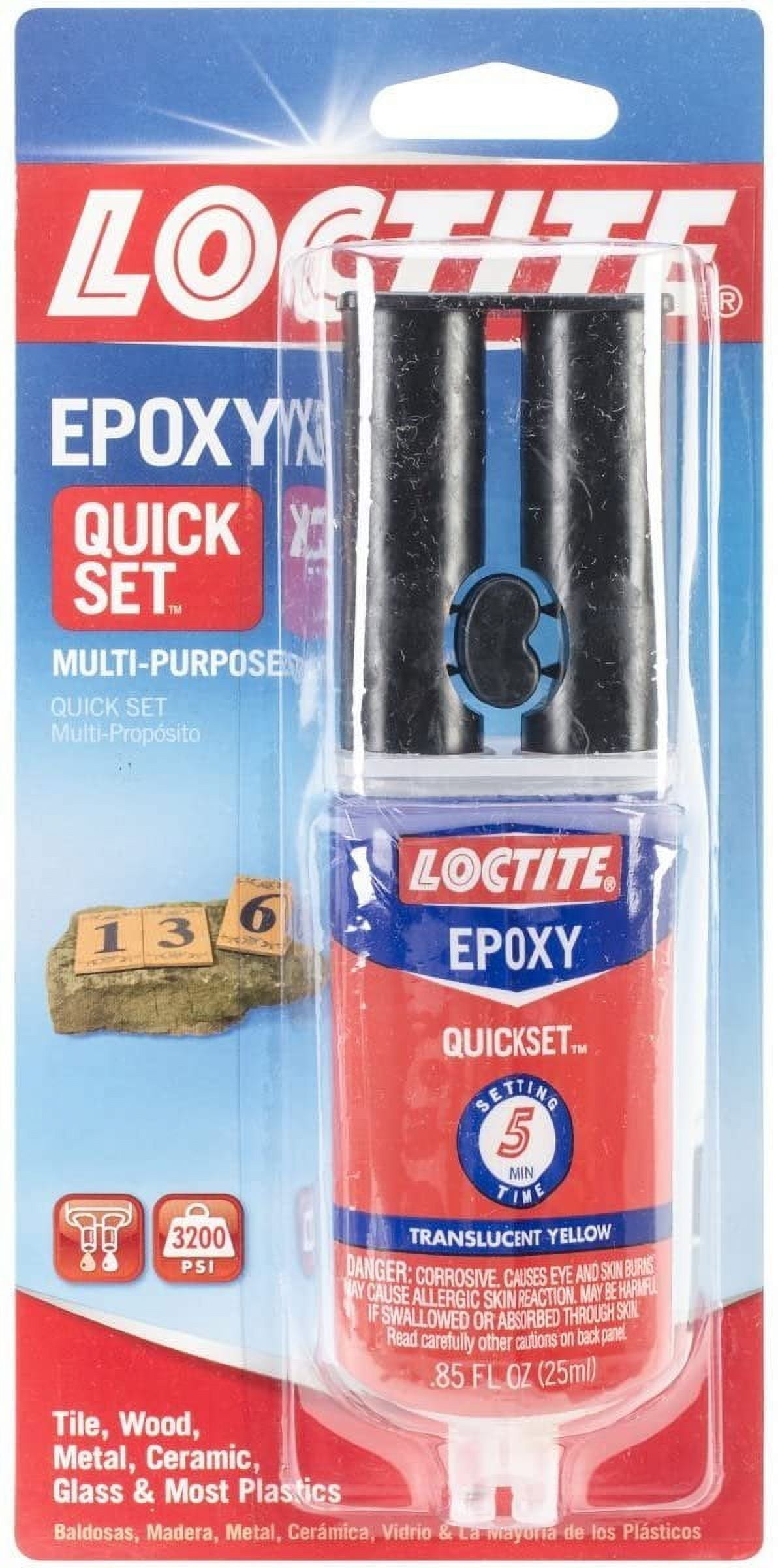 Loctite 1395391 Quick Set 2 Part Epoxy, 0.85 fl. oz. Syringe (Case of 8 ...