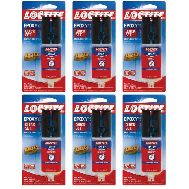 Loctite 1395391 Quick Set Epoxy - Set of 6, Instant Mix Bonding ...