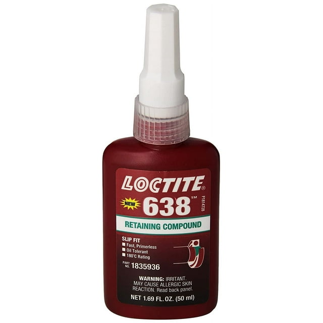Loctite 21448 Green 638 High Strength Bonding and Retaining Adhesive Compound, 50 mL Bottle ...