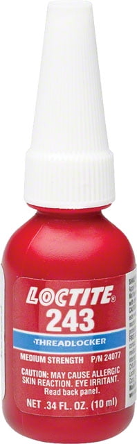 Loctite #243 Threadlocker Medium Strength Grip 10ml Bottle Oil ...