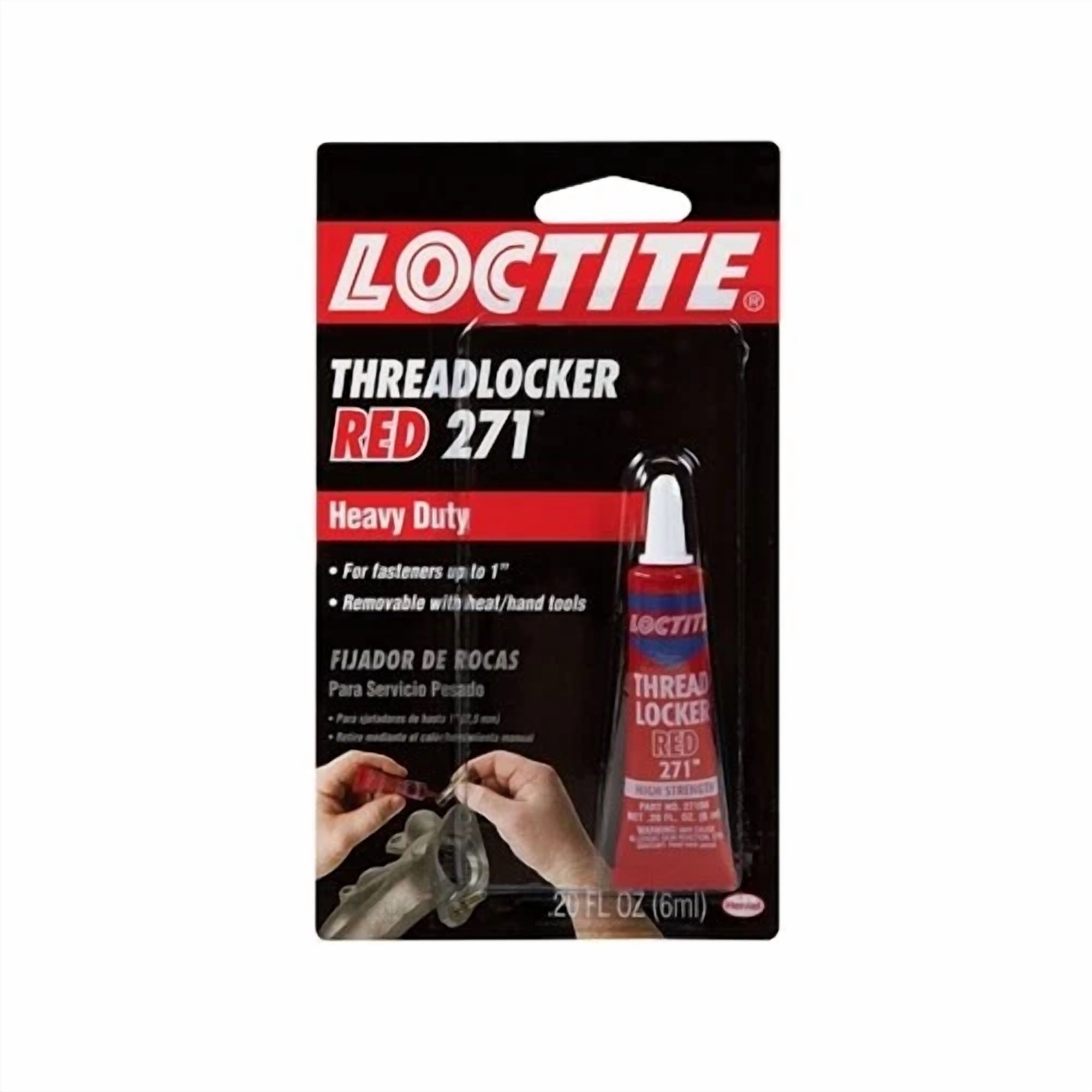 Loctite 27100 Heavy-Duty Red Adhesive Threadlocker For Large Metal ...