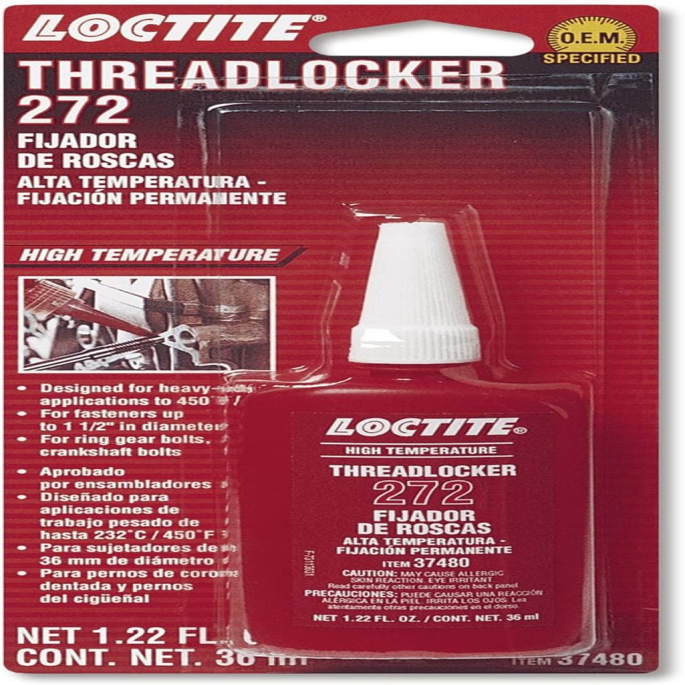 Loctite 37480-6PK Red High Temperature Threadlocker 272, 36-milliliter ...