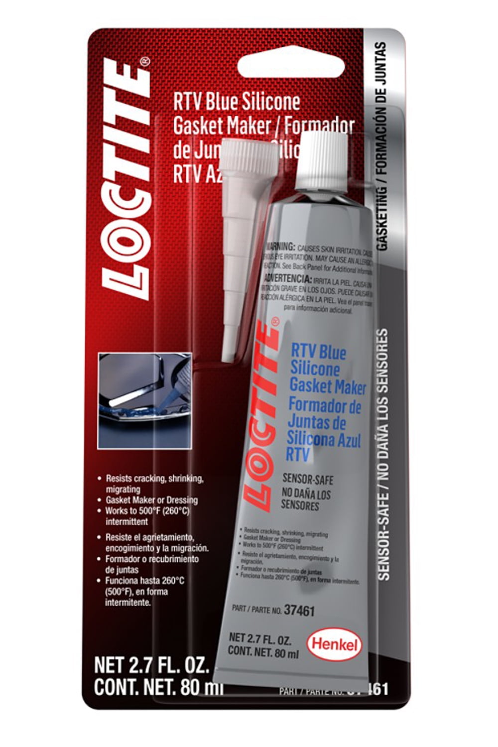 Loctite 491980 Sensor Safe RTV Blue Silicone - 80 ml - Walmart.com