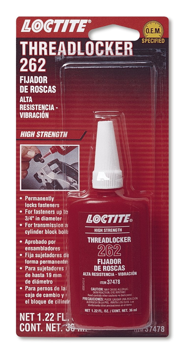 Loctite 492141 262 Red High Strength Threadlocker Bottle, 36-Milliliter ...