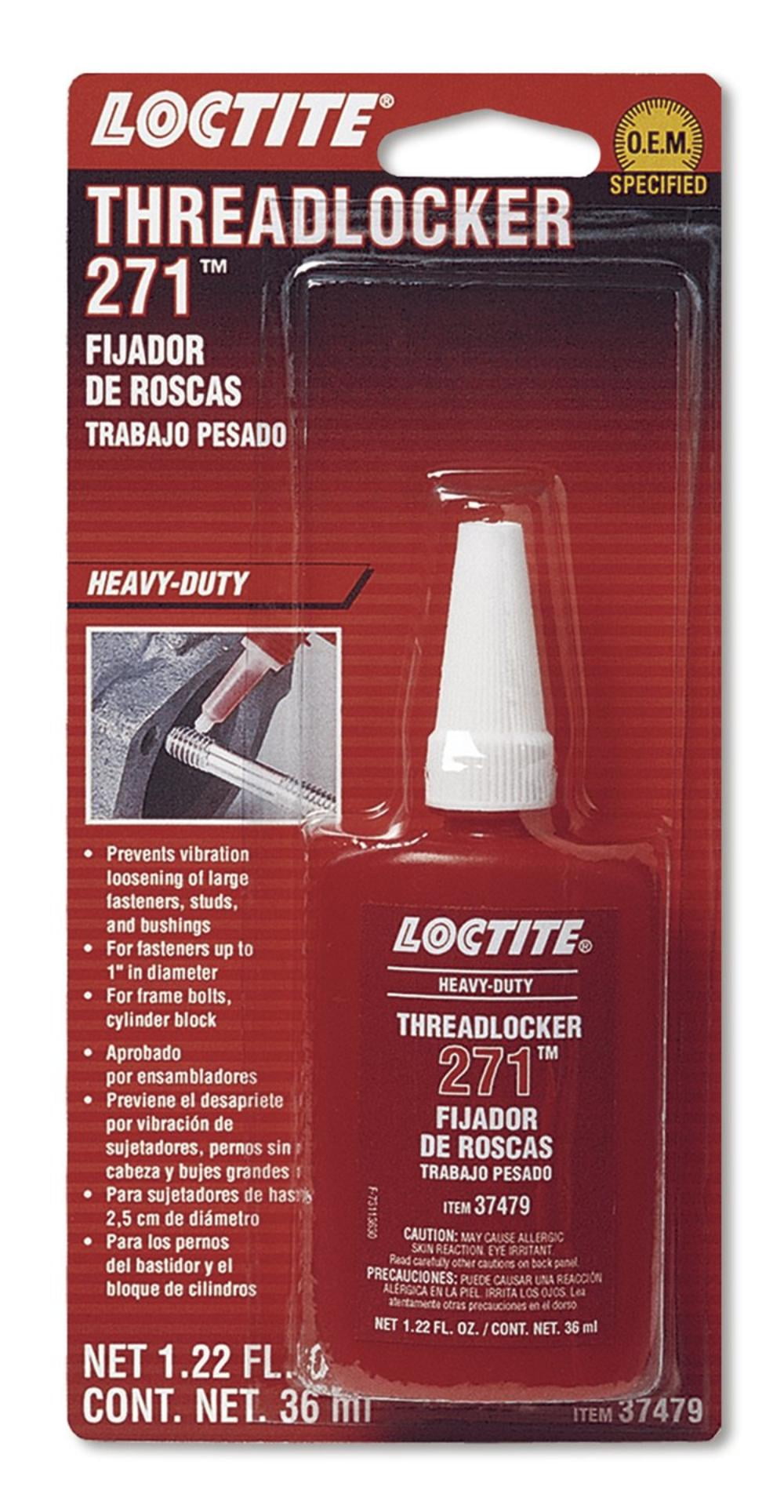 Loctite 271 Red Heavy Duty Threadlocker Liquid, 36-Milliliter Bottle ...