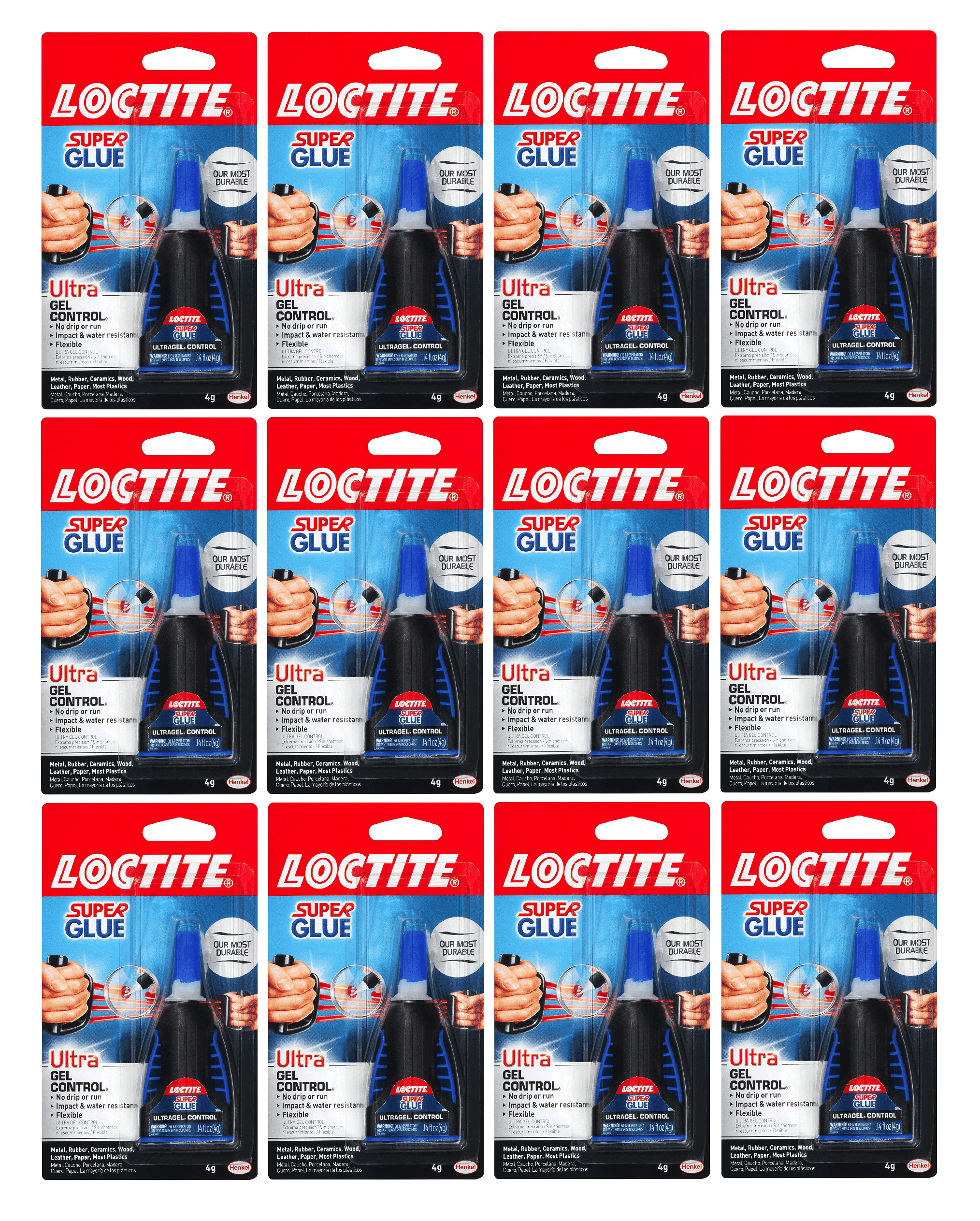 Loctite 4g Ultra Gel Control Super Glue Bottle (12 Pack) - Walmart.com