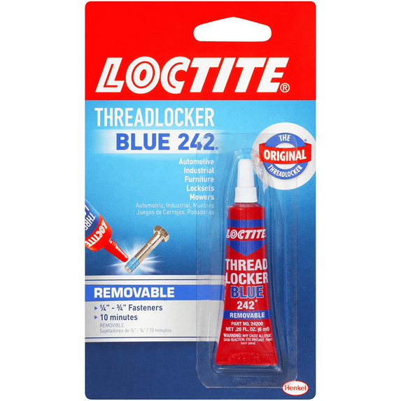 Loctite Heavy Duty Threadlocker, 0.2 oz, Blue 242, Single - Walmart.com