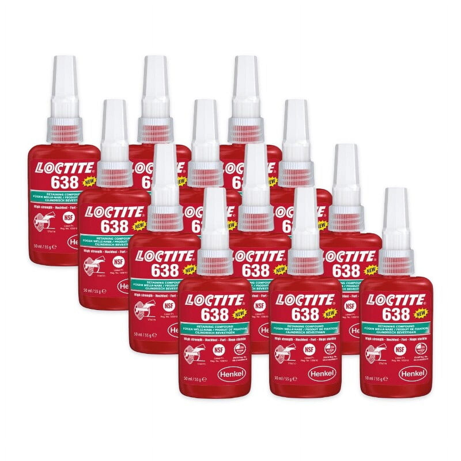 Loctite 638 50Ml High Strength Slip Fit Anaerobic Retaining Compounds, Pack of 12 - Walmart.com