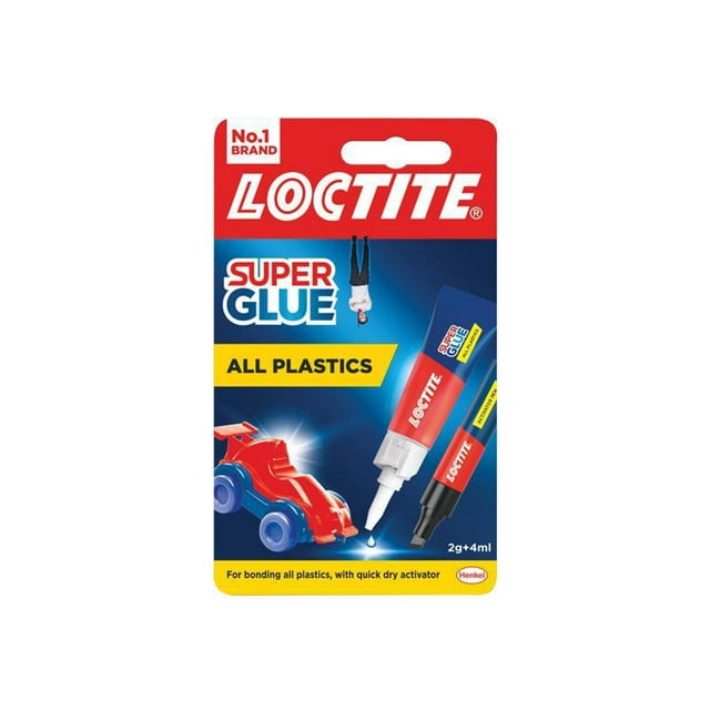 Loctite - Super Glue for All Plastics, Metal, Leather, Wood, with ...