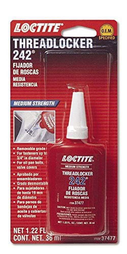 Loctite Blue 242 Thread Locker 36 ml Bottle P/N 37477 - Walmart.com