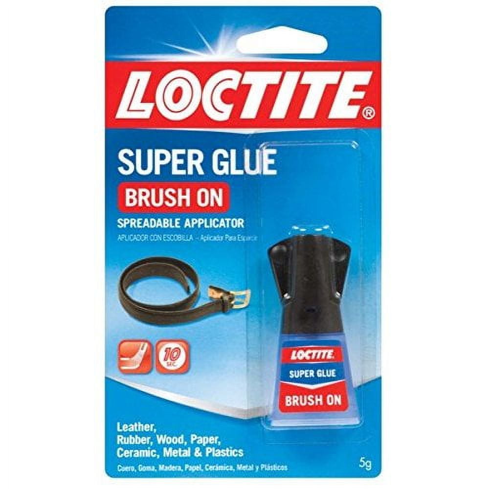 Loctite Brush On Super Glue, 0.18 fl oz, Dries Clear, Spill-Resistant ...