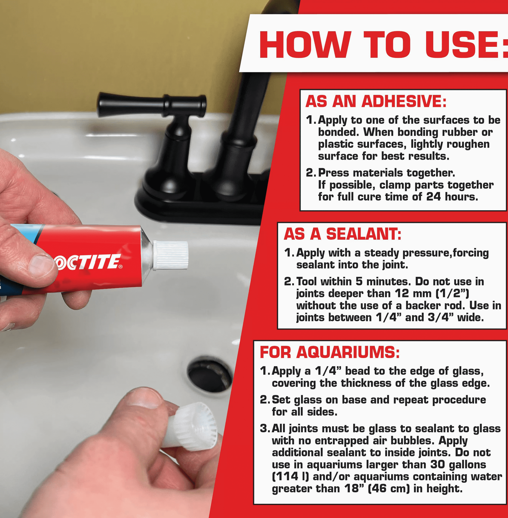 Loctite Clear Silicone Sealant - Single Pack — Residential Use ...