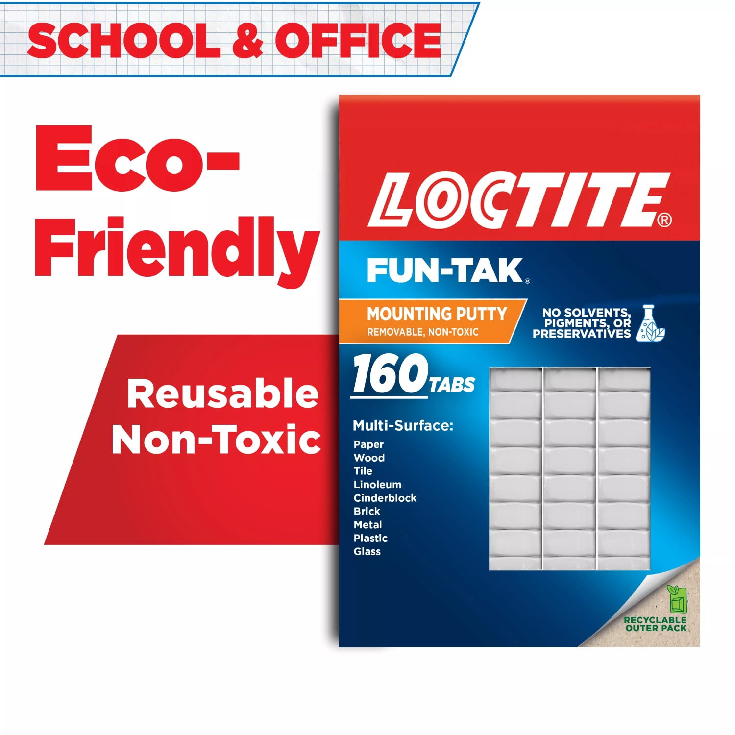 Loctite Fun-Tak Mounting Putty, White, 160 tabs, 4 oz - Walmart ...