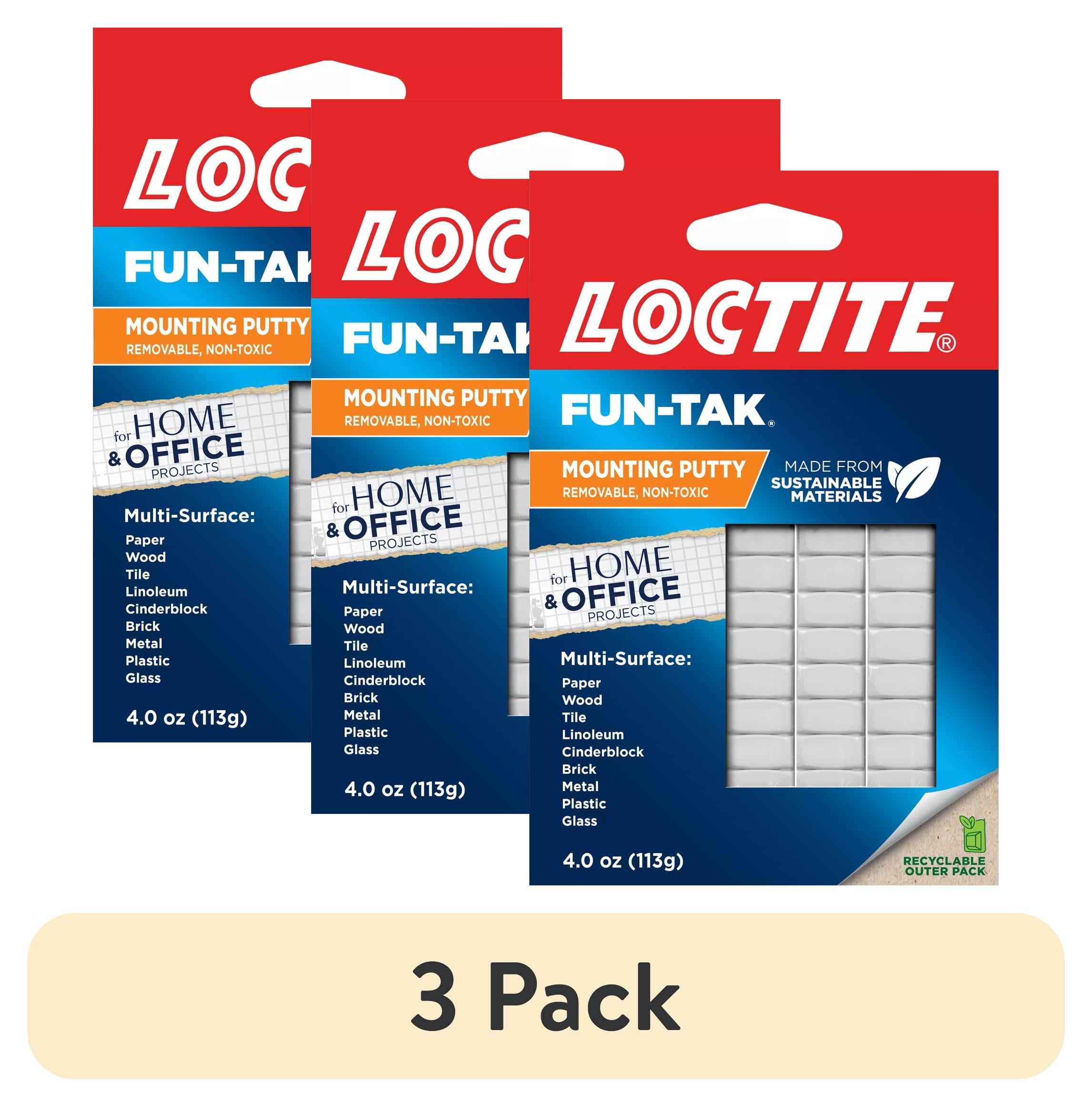 (3 pack) Loctite Eco Fun-Tak Mounting Putty, Pack of 1, White 4 oz ...