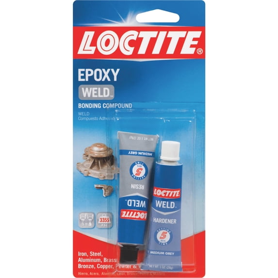 Loctite 2oz Epoxy Weld Bonding Compound, Super Strength, Heat Resistant ...