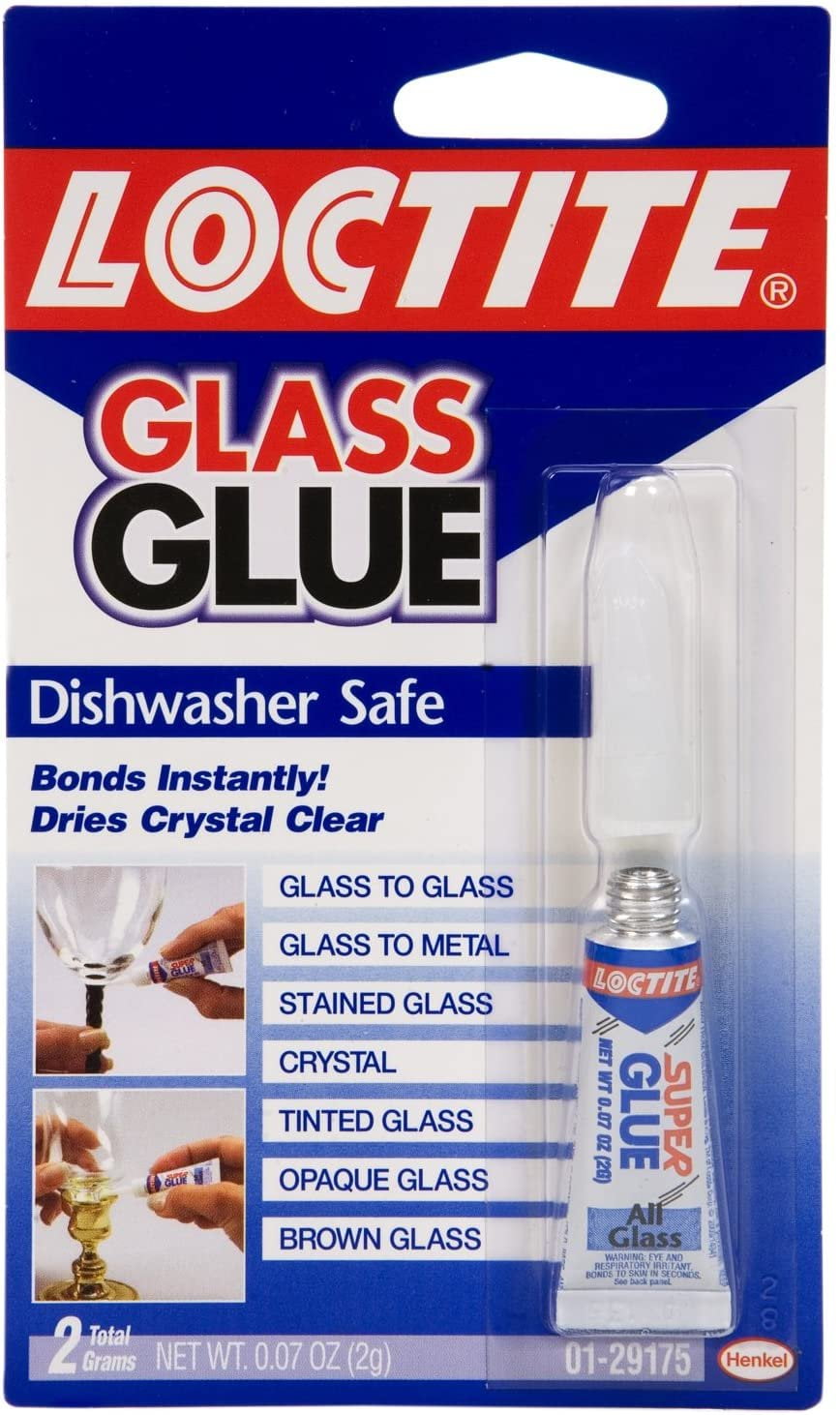 Loctite Instant Glass Glue, Water Resistant, Bonds Instantly, 0.07 oz ...