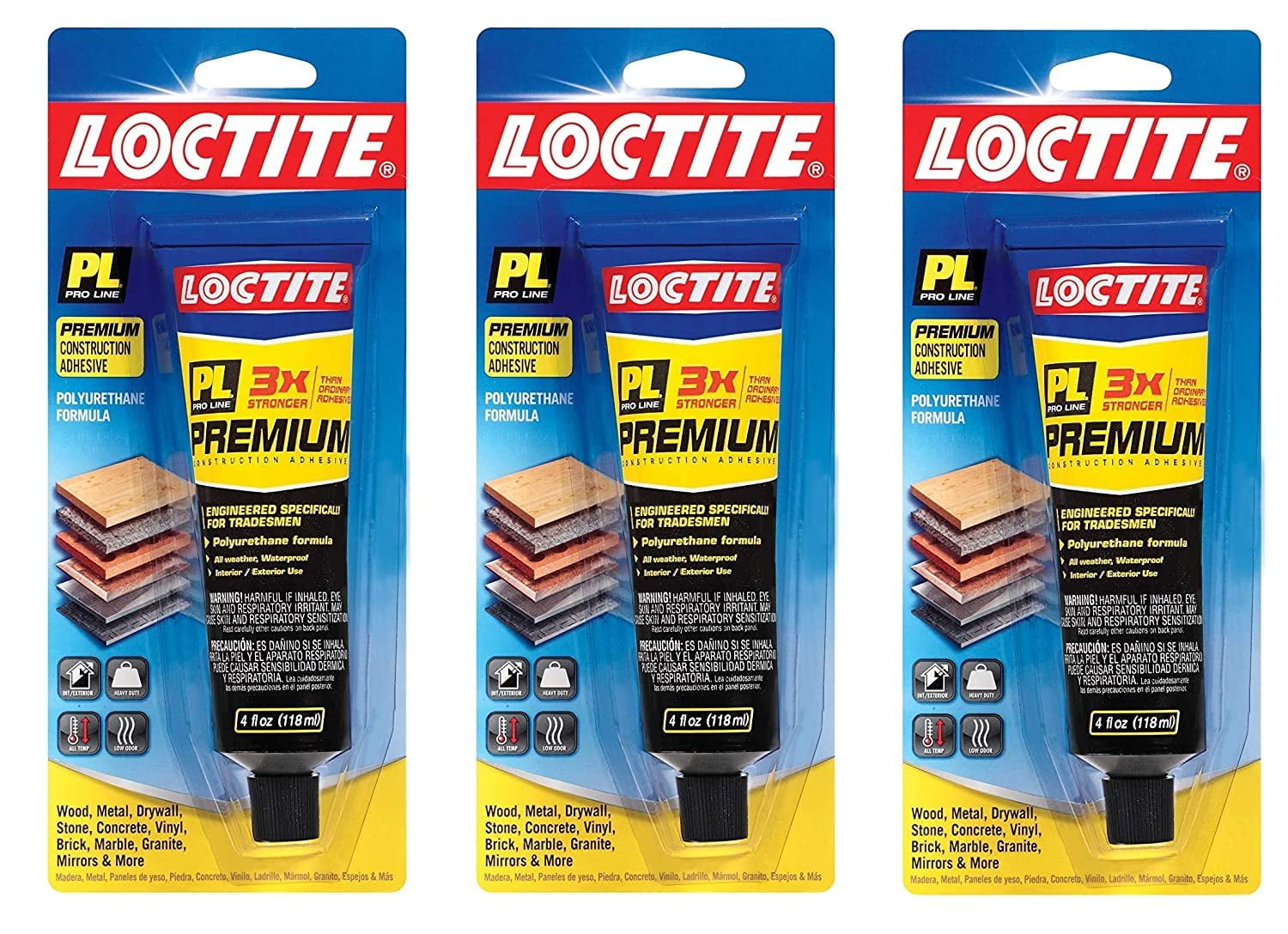 Loctite PL Premium Polyurethane Construction Adhesive 4-Ounce Tube ...