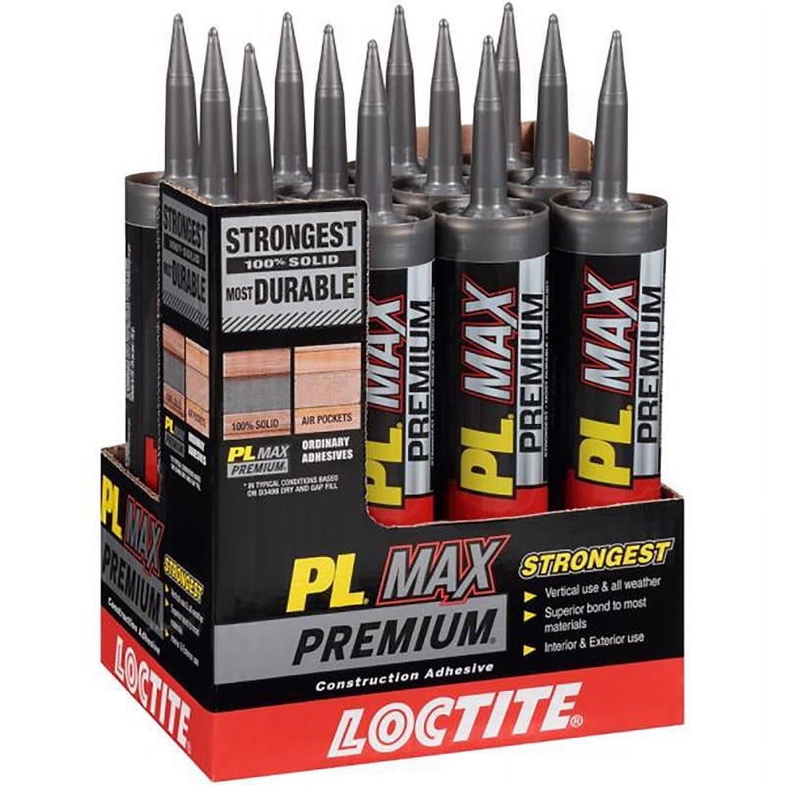 Loctite Pl Premium Construction Adhesive Max, Pack of 1, Gray 9 fl oz ...
