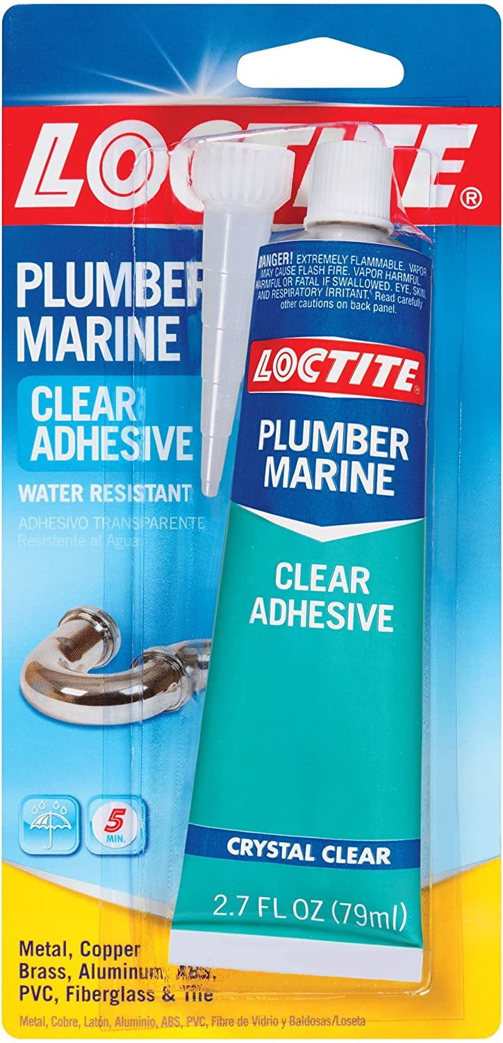 Loctite Plumber and Marine Clear Adhesive, 2.7 Fluid Ounce Tubes, 6 Pack 1716864-6 - Walmart.com