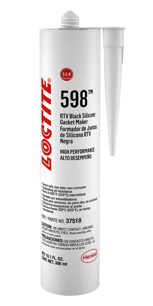Loctite Sealant - Black RTV 598 - Silicone - 300 ml Cartridge - Each ...