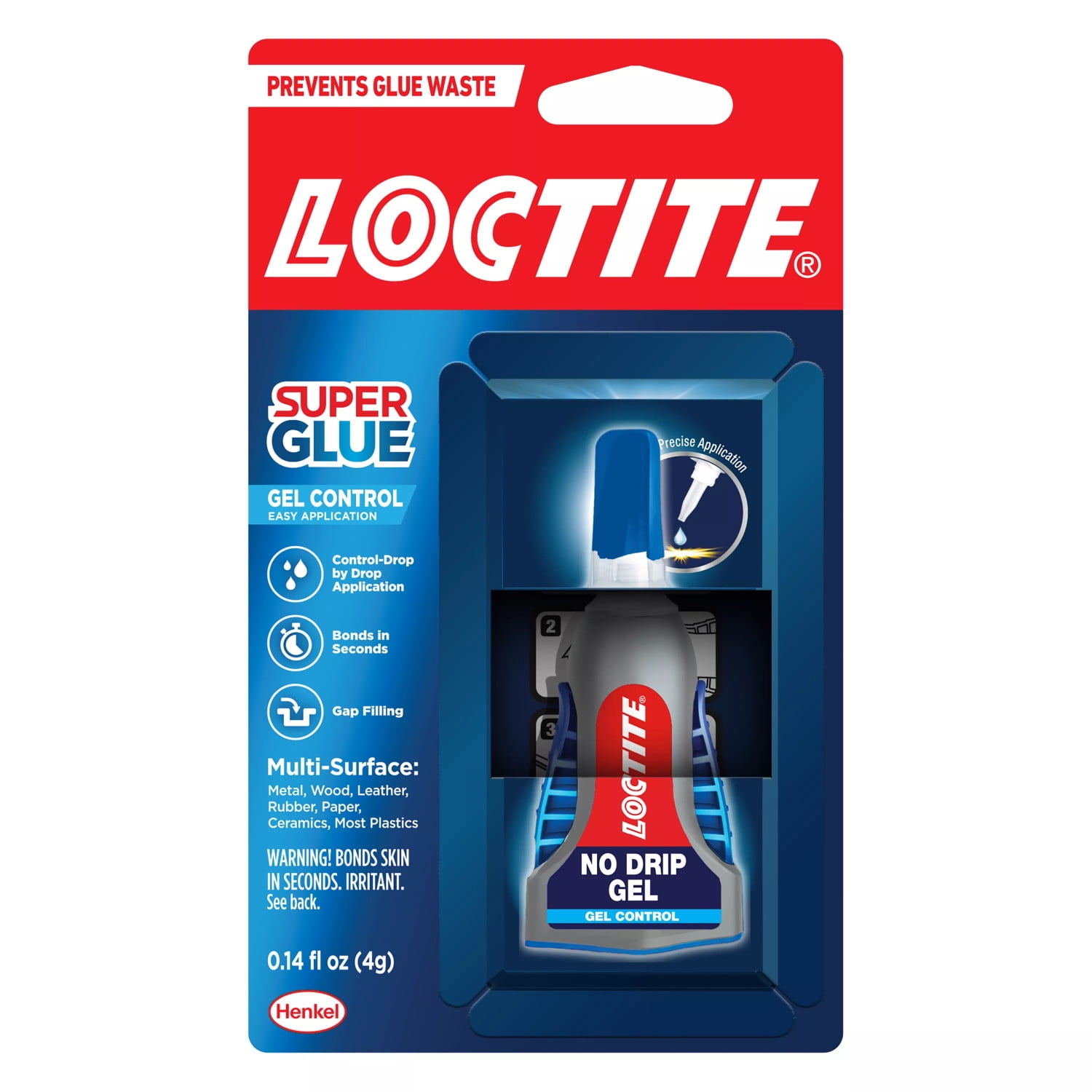 Loctite Super Glue Gel Control, Strongest Fast Acting, Clear 4g Bottle ...