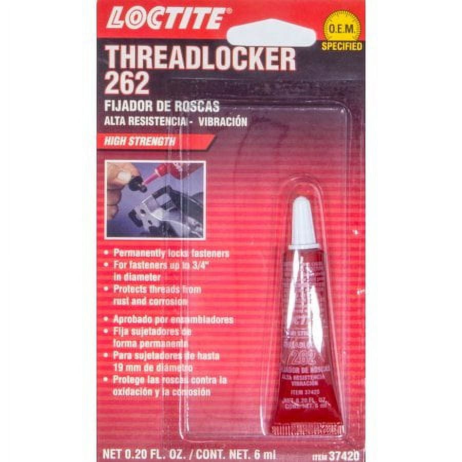 Loctite Heavy Duty Metal Thread Locker - Red 262 - 6 ml Tube - Walmart.com
