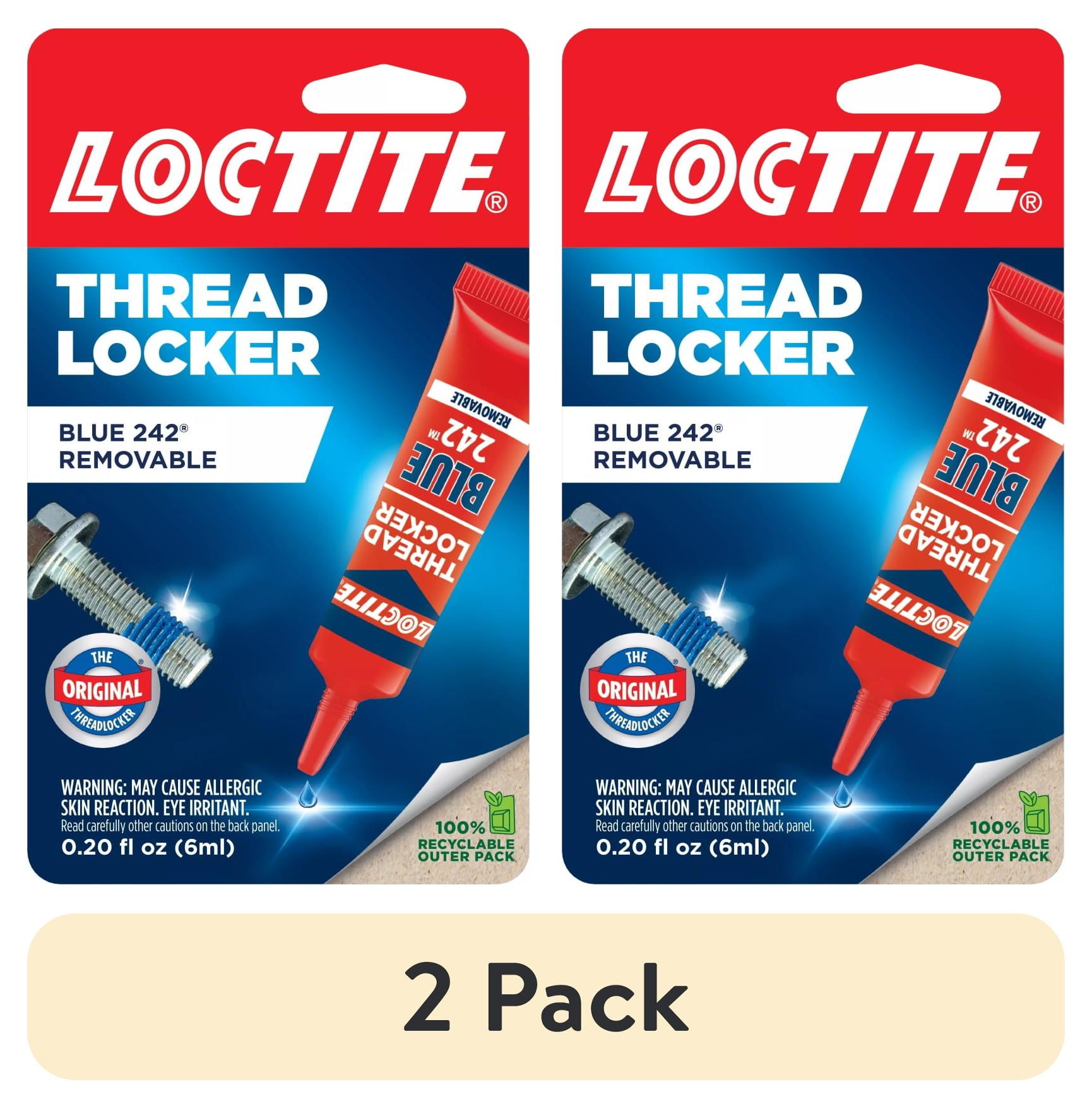 (2 pack) Loctite Threadlocker Blue 242 Removable, Pack of 1, Blue 0.20 ...
