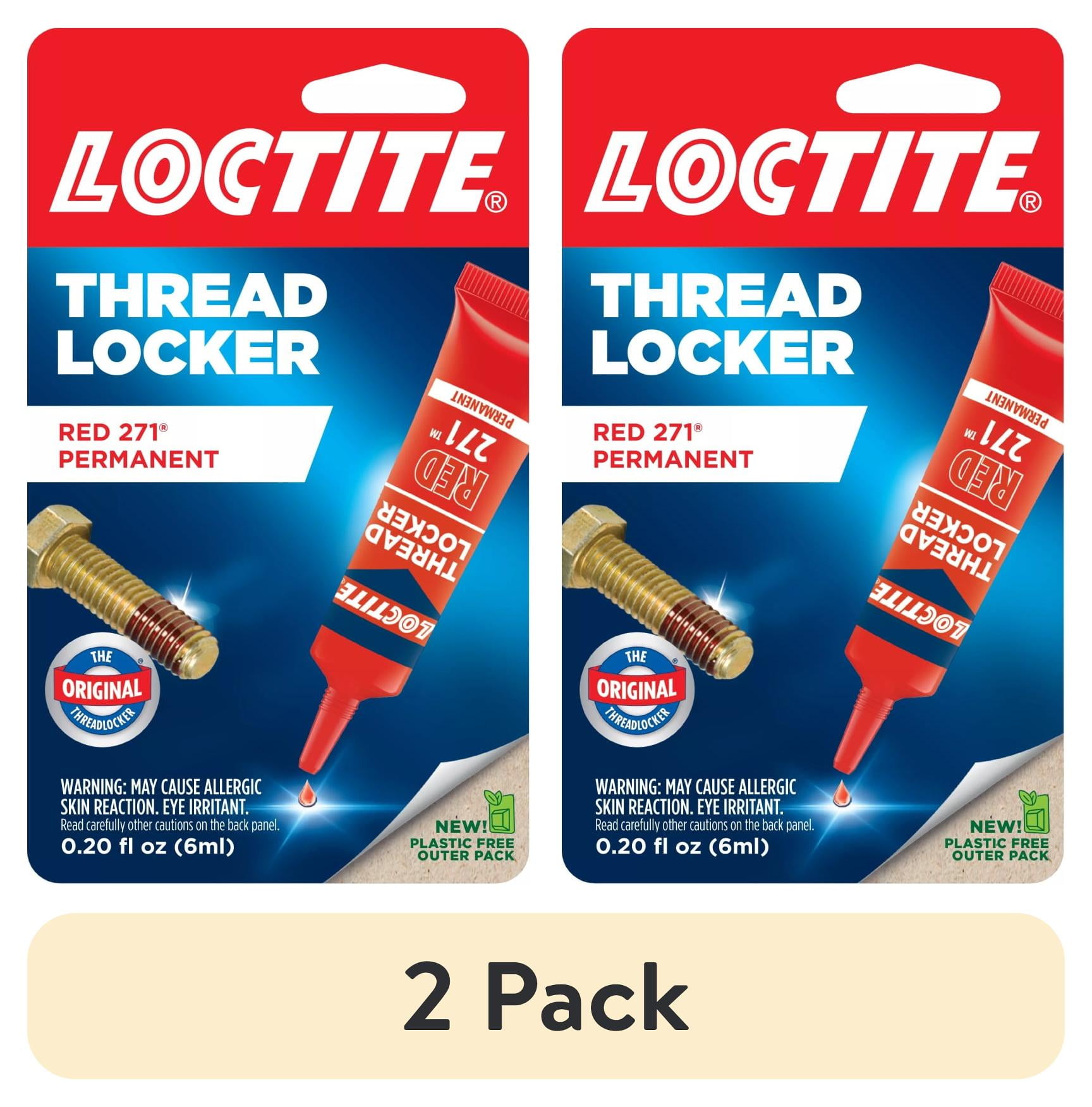 (2 pack) Loctite Threadlocker Red 271 Permanent, Pack of 1, Red 0.20 oz ...