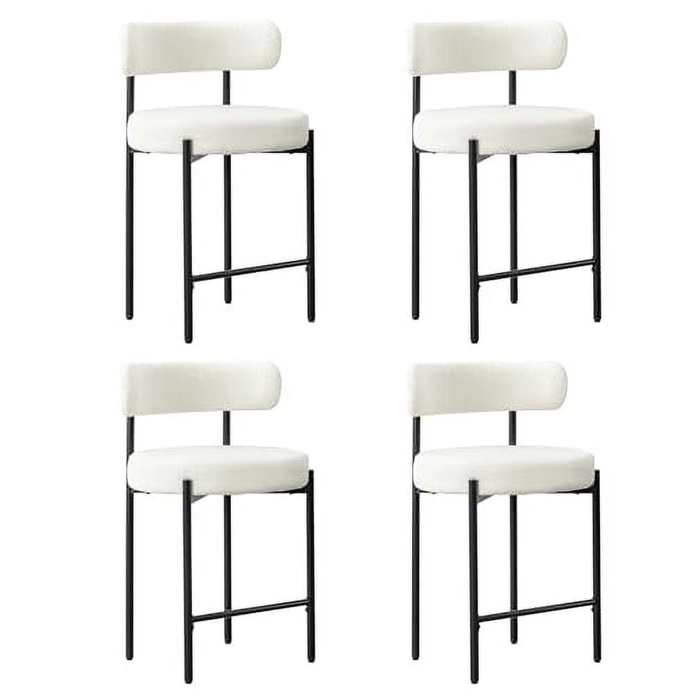 Locus Bono - Set of 4 Modern Boucle 24" Counter Height Stools, Perfect ...