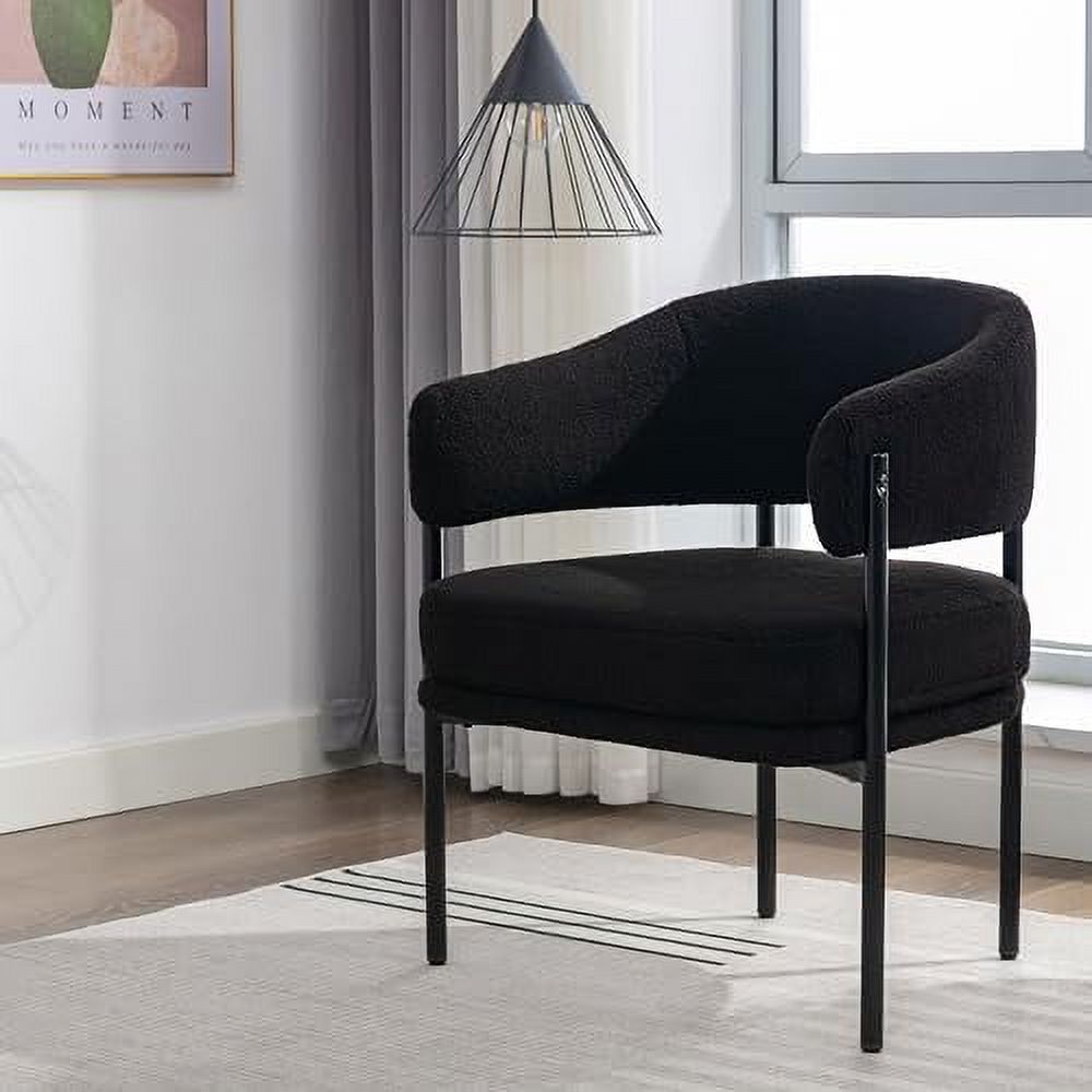 Locus Bono Modern Accent Chair, Curved Back Arm Chair for Living Room ...