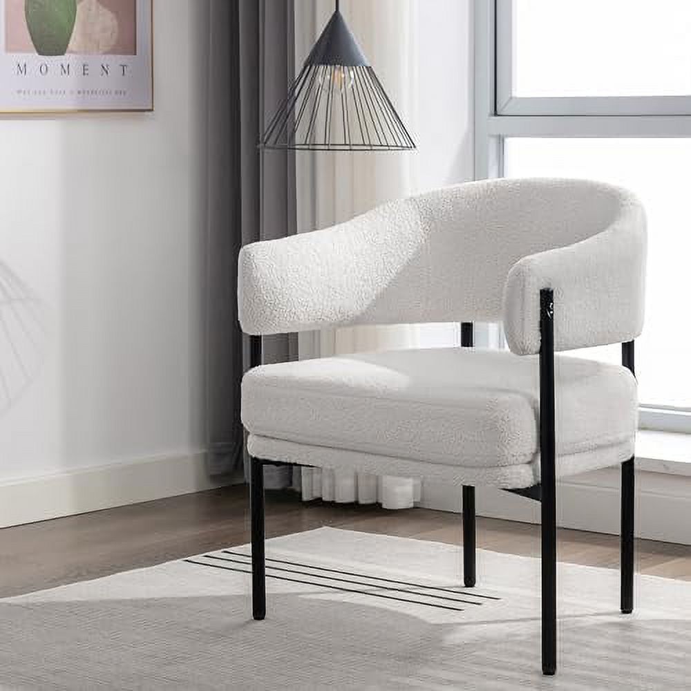 Locus Bono Modern Accent Chair, Curved Back Arm Chair for Living Room ...