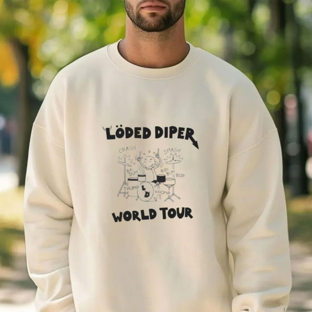 Loded Diper World Tour Sweatshirt Diary of a wimpy kid shirt rodrick ...