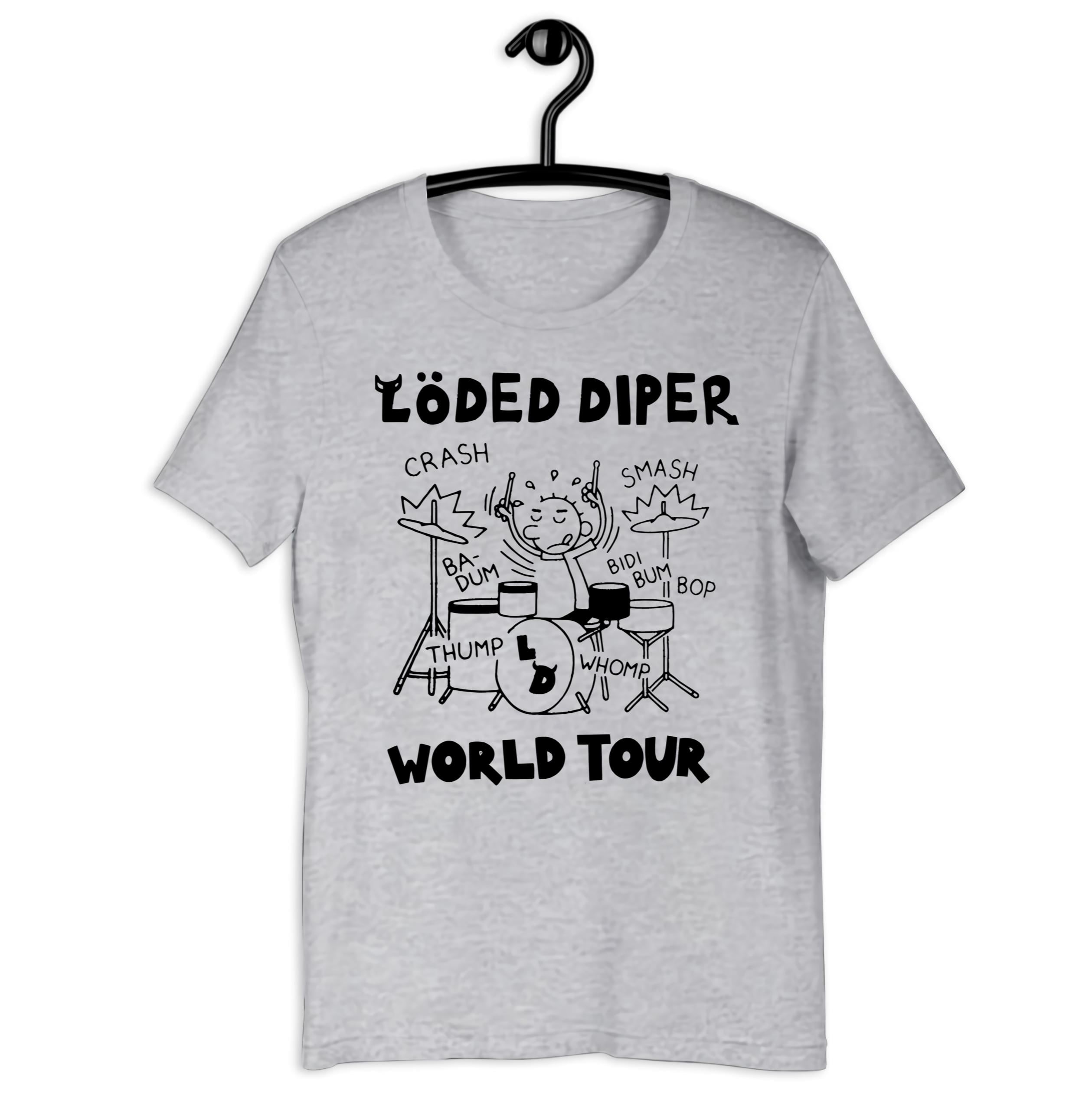 Loded Diper World Tour T-Shirt, Diary of a wimpy kid shirt, rodrick ...
