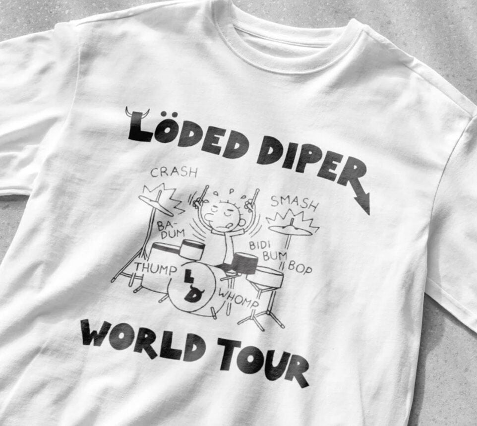 Loded Diper World Tour T-Shirt, Diary of a wimpy kid shirt, rodrick ...