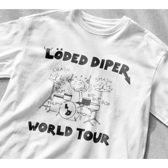 Loded Diper World Tour T-Shirt, Diary of a wimpy kid shirt, rodrick ...