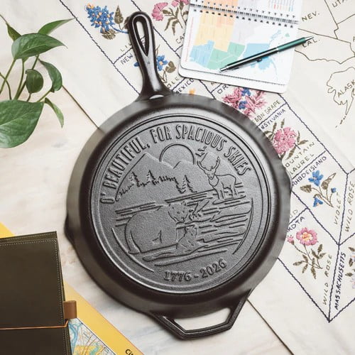 Lodge Spacious Skies 12" Seasoned Cast Iron Skillet, 1776–2026 ...