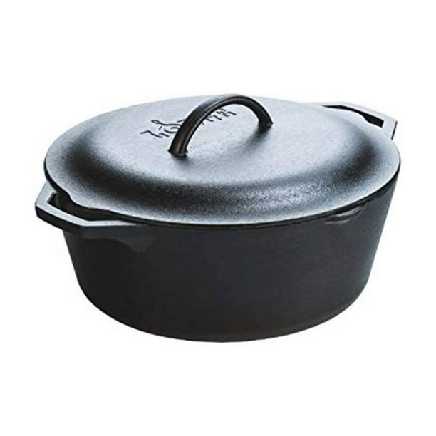 Lodge Pre-Seasoned 7 Qt Cast Iron Dutch Oven & Cover, L10DOL3 - Walmart ...