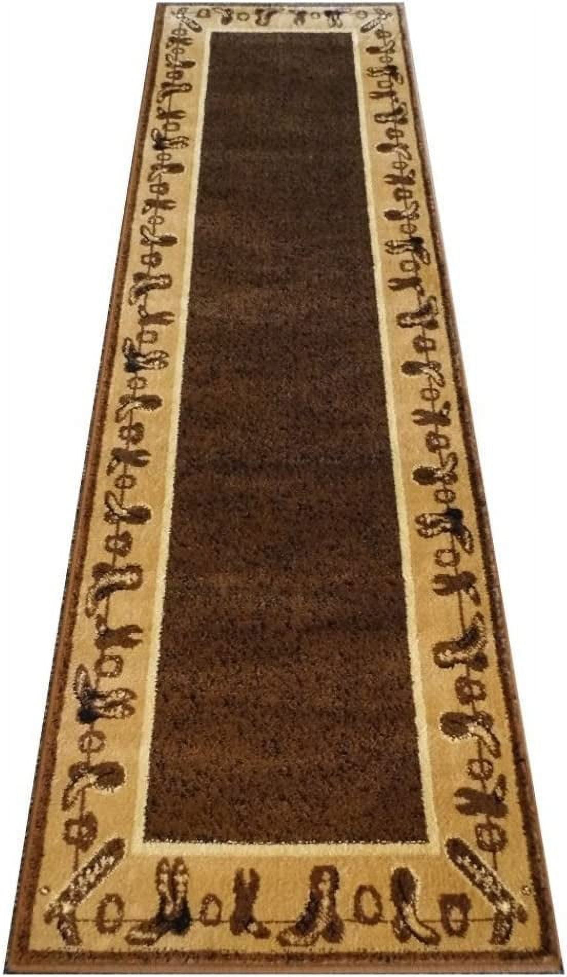Lodge Cabin Country Western Theme Cowboy Boots Area Rug (2 Feet 2 Inch ...