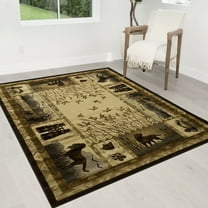 HR HANDCRAFT RUGS HR Cabin Rug Modern Geometric Design Cabin Rug ...