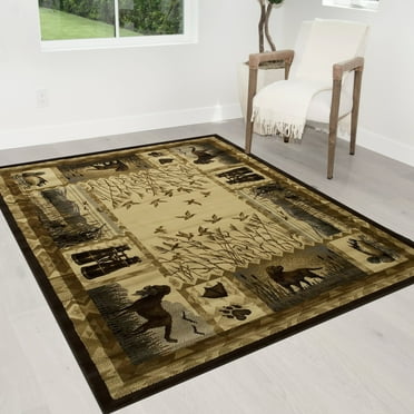 HR HANDCRAFT RUGS HR Cabin Rug Modern Geometric Design Cabin Rug ...